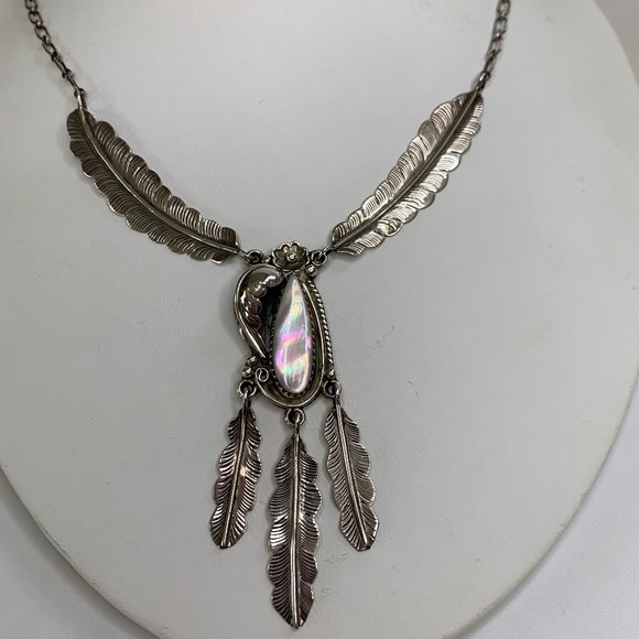 S. A. Arviso Navajo | Jewelry | S A Arviso Navajo Sterling Mop Necklace ...